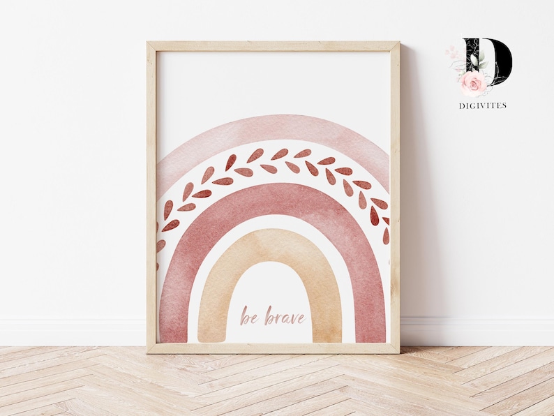 Boho Rainbow Set of 3 Nursery Prints Girl Nursery Wall Art - Etsy