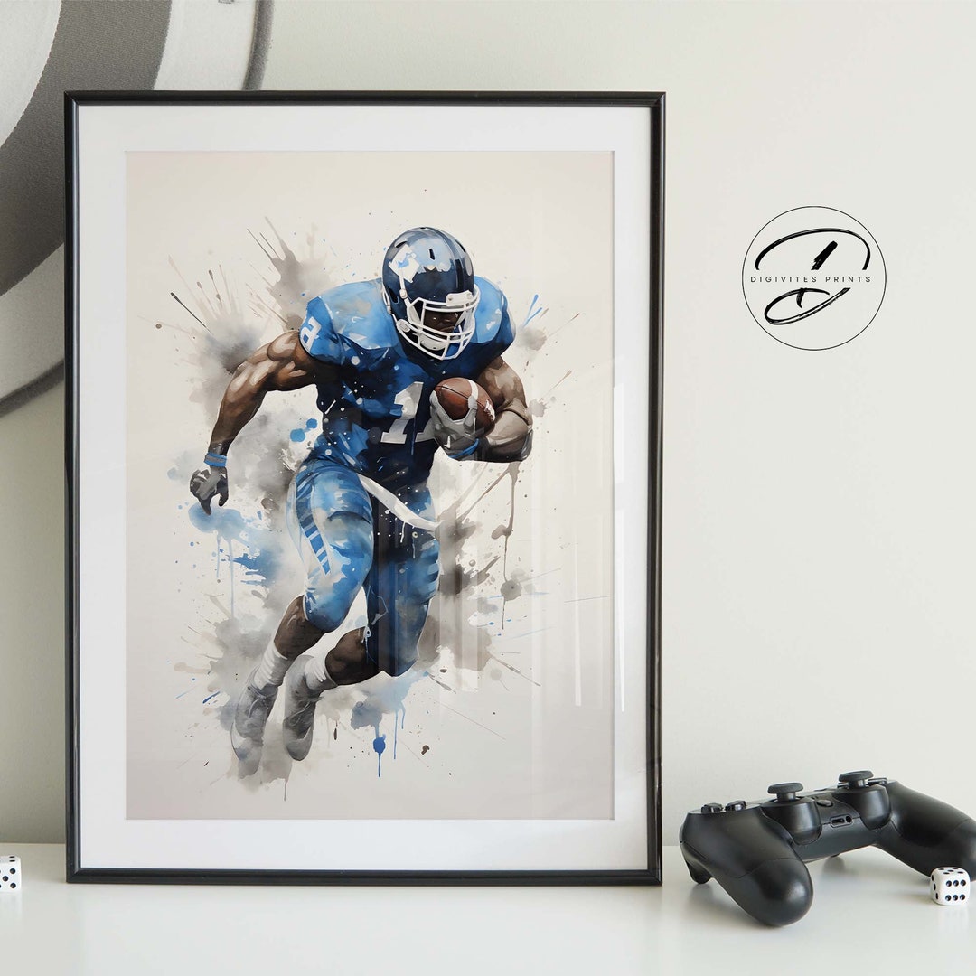 NFL Print, Football NFL Poster, Wall Art Printable, Kids Decor, Digital ...