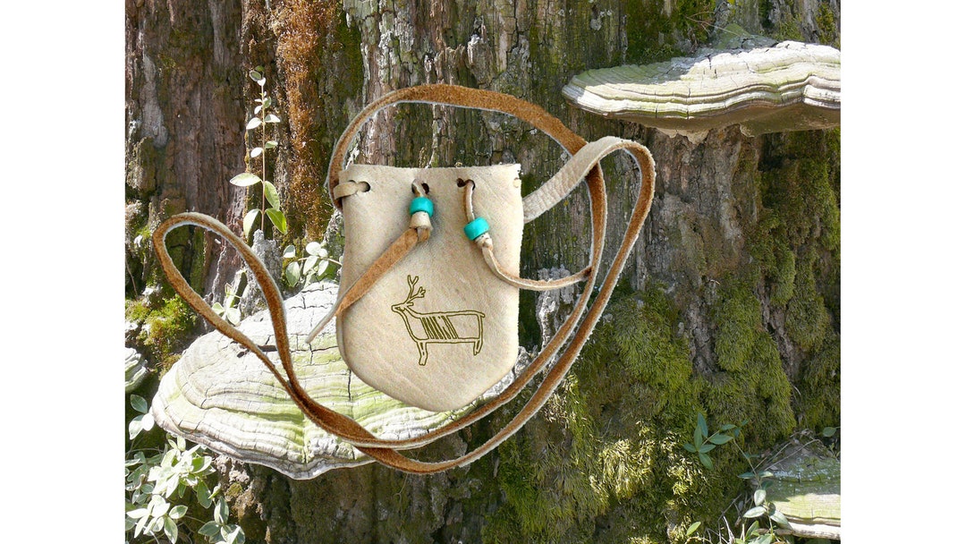 Deer Leather 3 X 3-1/2 Neck Pouch Deer Brand on Front - Etsy