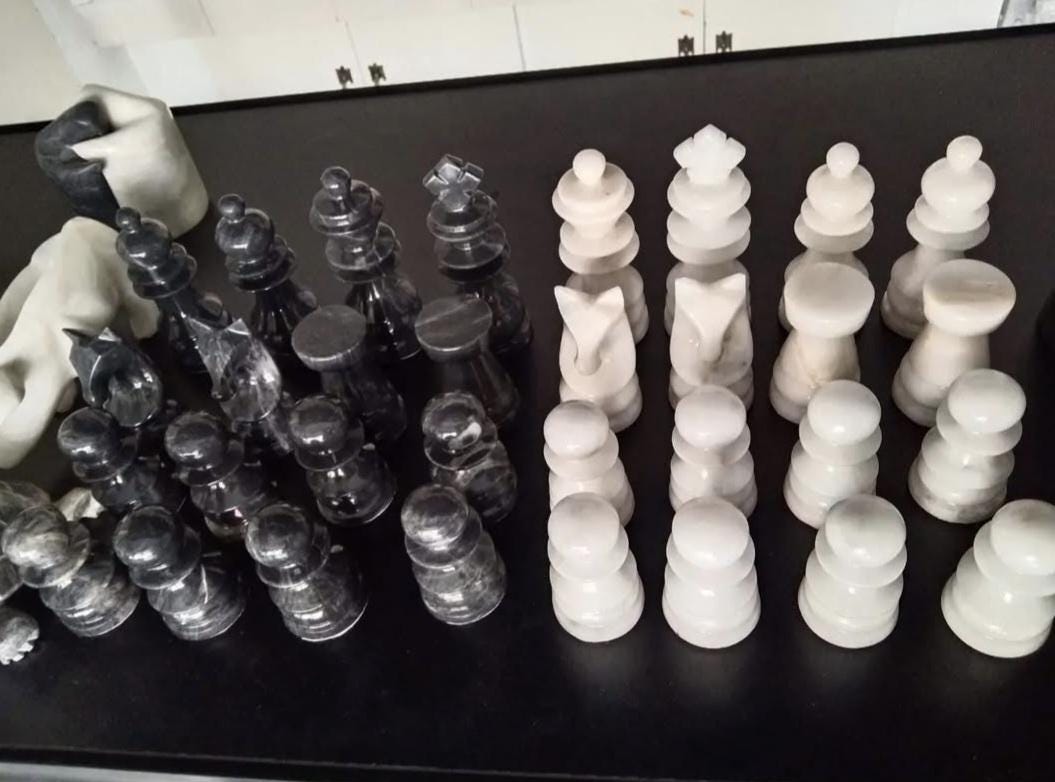 Handmade Marble Chess Board Set With Pieces, Chess Collector, Chess ...