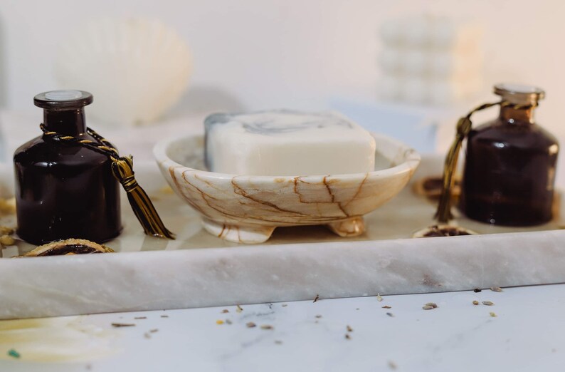 Marble Soap Holder for Tubs and Showers| Handmade Soap Dish Tray ...