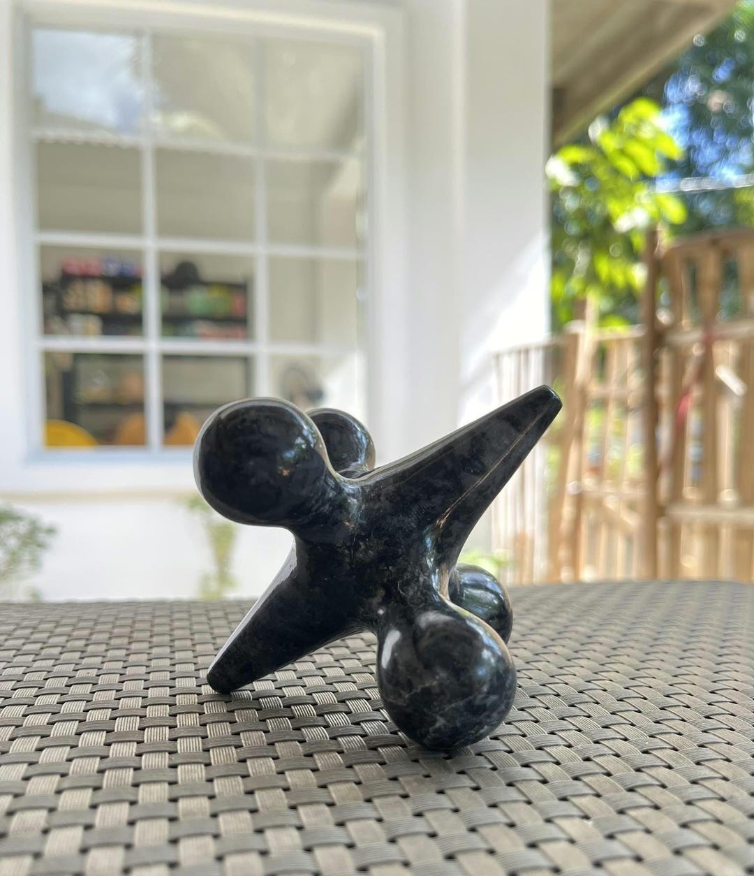 Gray Marble Jack Decor Piece, Jack in Jackstone, Table Top Decor, Classic Game, Decorative Piece ...