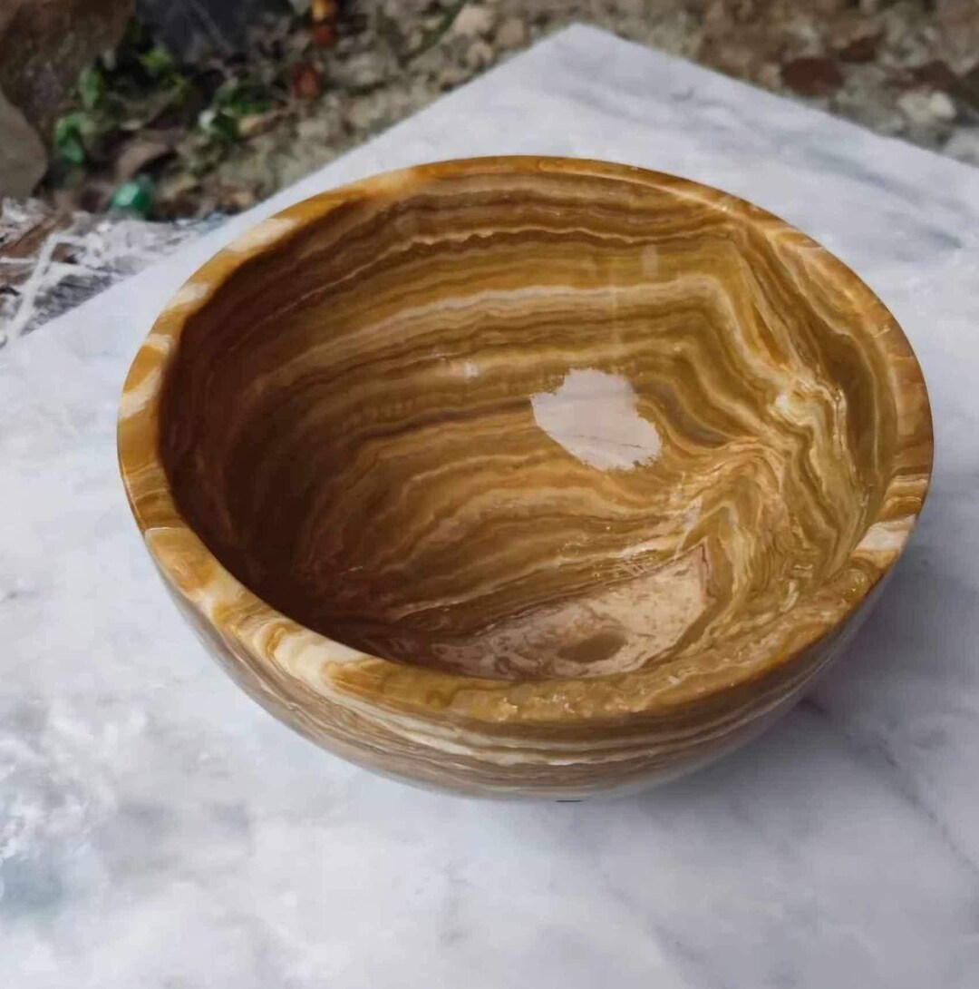 Rare and Limited Marble Large Bowl, Natural Fruit Bowl, Handmade Salad ...