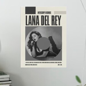 LANA DEL REY digital Print Record Label Vintageposter - Etsy UK