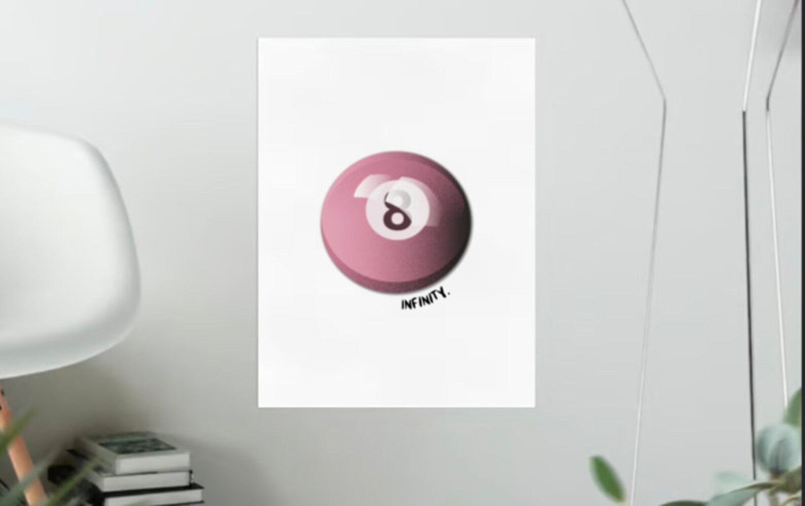 PINK POOL BALL (digital Print) - Etsy