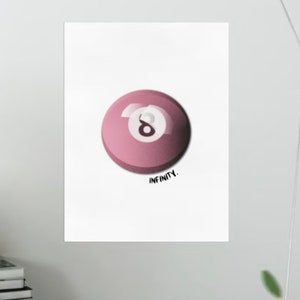 PINK POOL BALL (digital Print) - Etsy