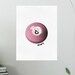 PINK POOL BALL (digital Print) - Etsy