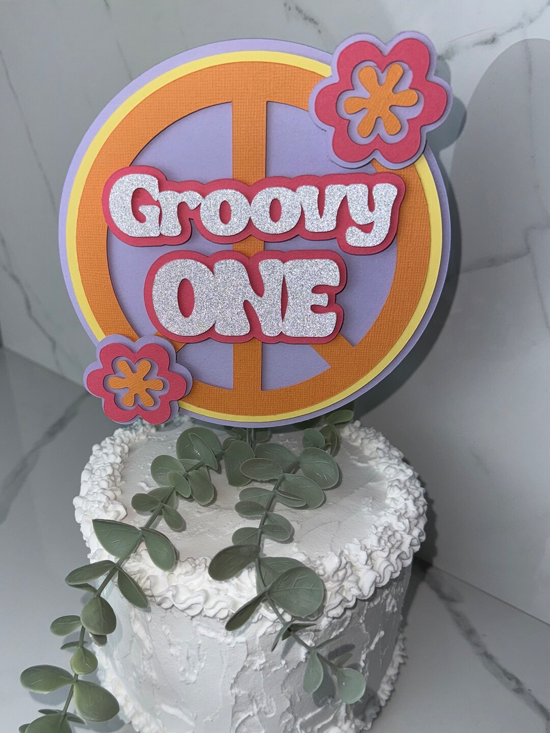 Groovy ONE First Birthday Cake Topper - Etsy