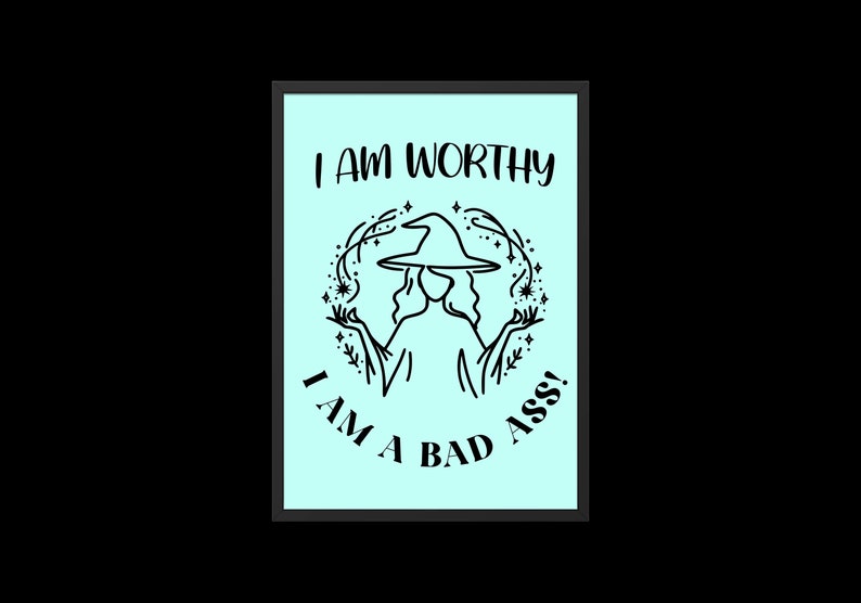 Gothic Downloadable Art Print - Digital Positive Affirmation Poster ...