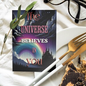 Printable Gothic Wall Art - Positive Affirmation - "the Universe ...