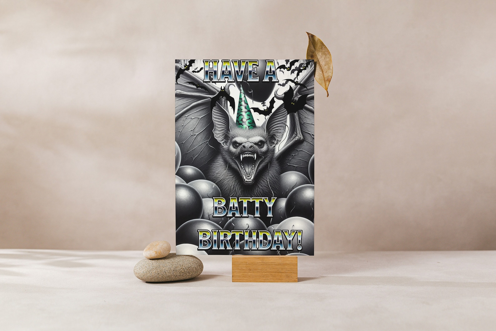 Gothic Party Bat in a Hat Digital Birthday Card - Whimsigoth Design ...