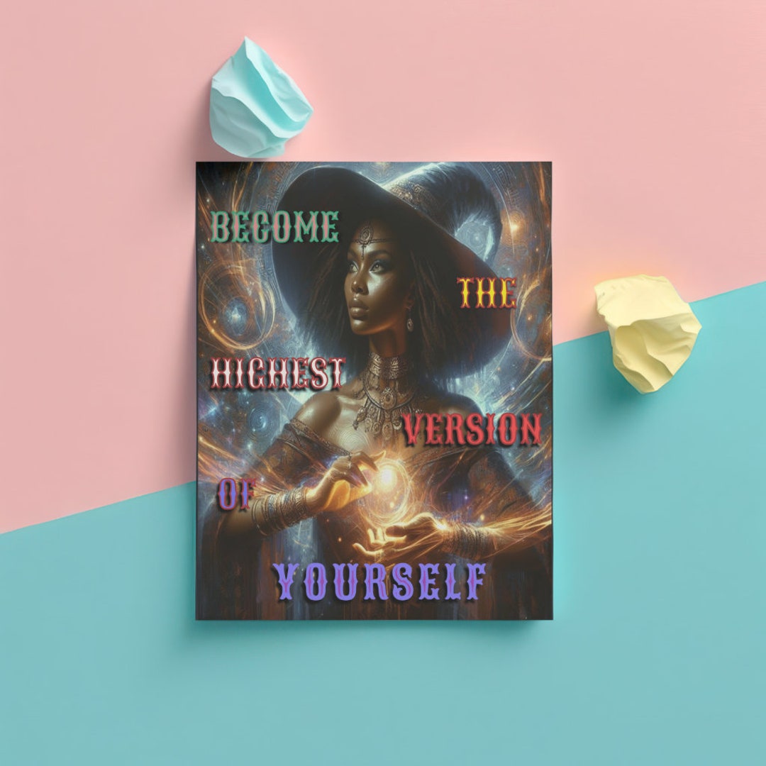 Witchy Décor Printable Art - Gothic Strength & Power Digital Print ...