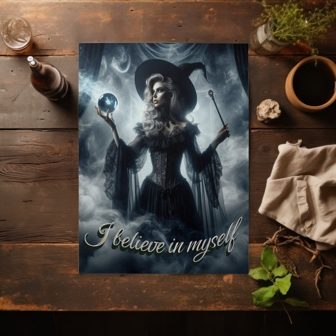 Gothic Witch Spellcasting Digital Wall Art - Printable Whimsigoth ...