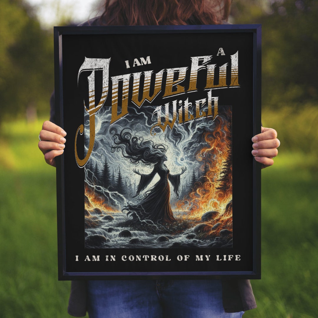 Whimsigoth Wiccan Art - A Powerful Witch Casting a Spell - Cottagecore ...