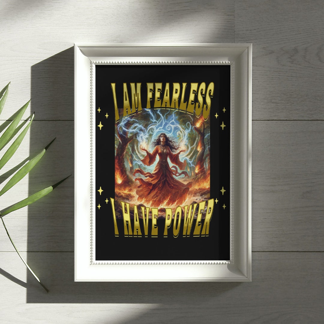 Powerful Forest Witch Digital Printable Wall Art, Positive Affirmation ...