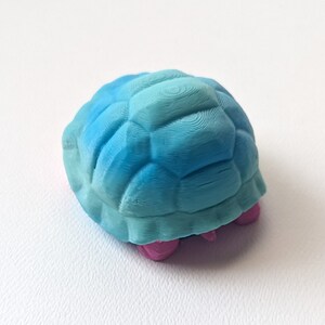 Turtle in Shell - High Definition 3D Printed Flexible Flexi Art ...