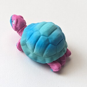 Turtle in Shell - High Definition 3D Printed Flexible Flexi Art ...