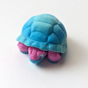 Turtle in Shell - High Definition 3D Printed Flexible Flexi Art ...
