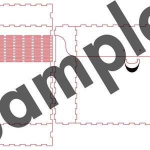 Crayon Box - Hidden Living Kerf Hinge Laser Cutting Digital Vector ...