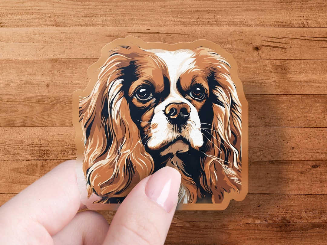 Cavalier King Charles Spaniel Sticker, Dog Decal, Spaniel Lover Gift ...