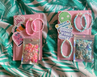 Preppy Summer Clay Bead Bracelet Bundles - Etsy