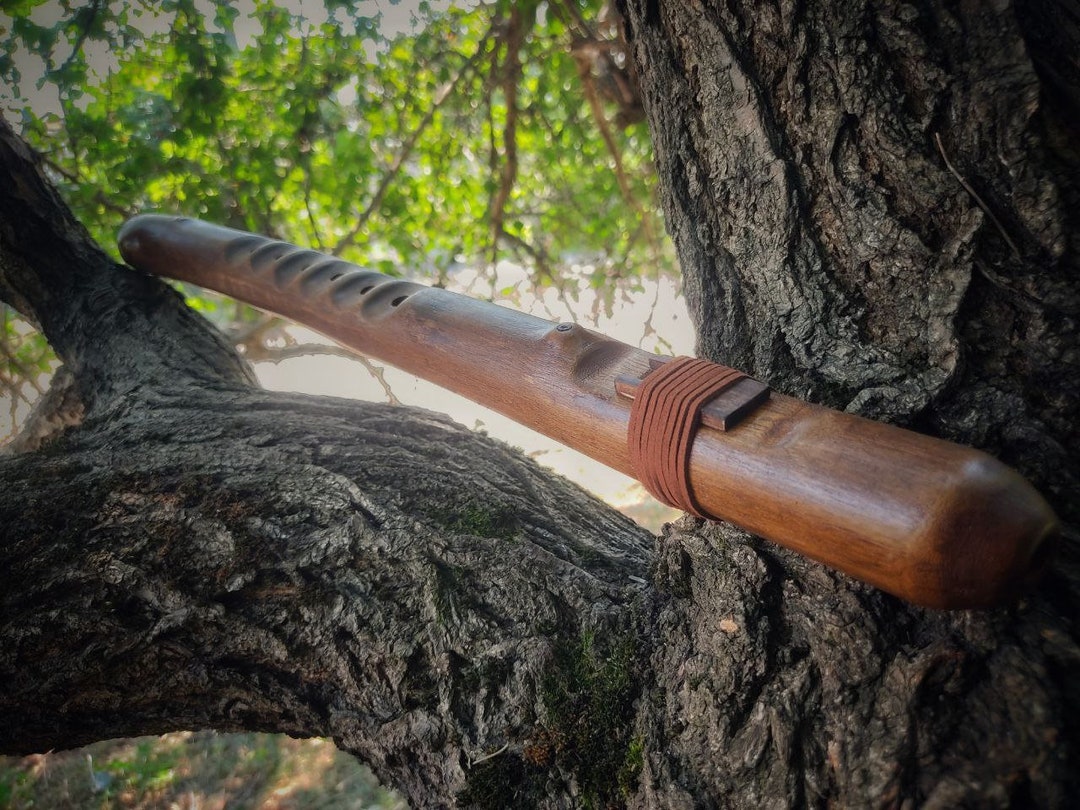 Native American Flute Made From Ash Tree Branches With Knots in the Key ...