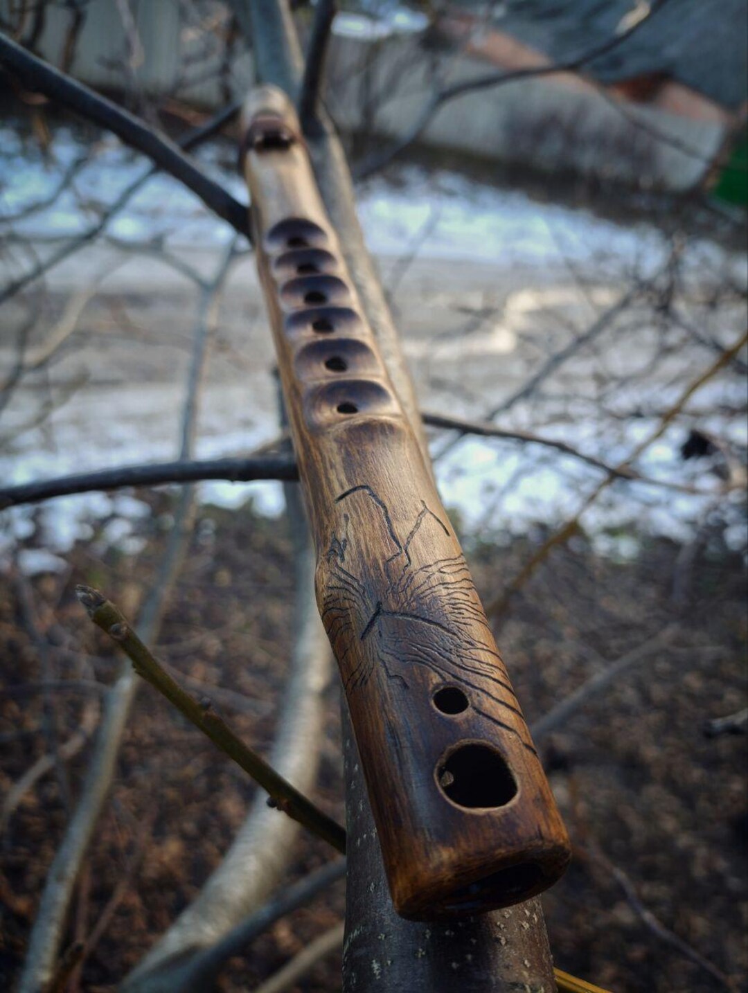 Native American Flute Made From Ash Branch in the Key of G - Etsy