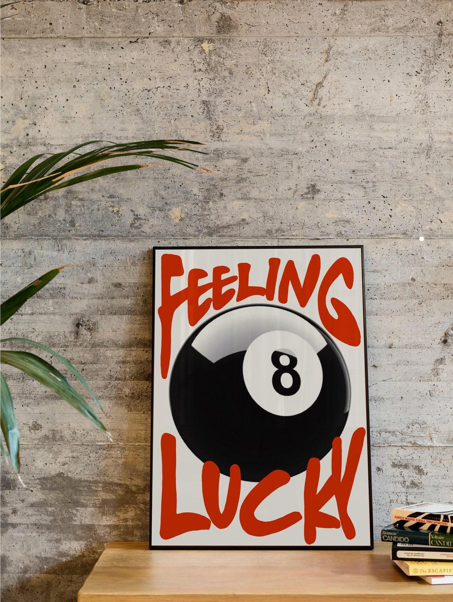 Feeling Lucky 8 Ball Poster: Retro Gaming Wall Art - Etsy