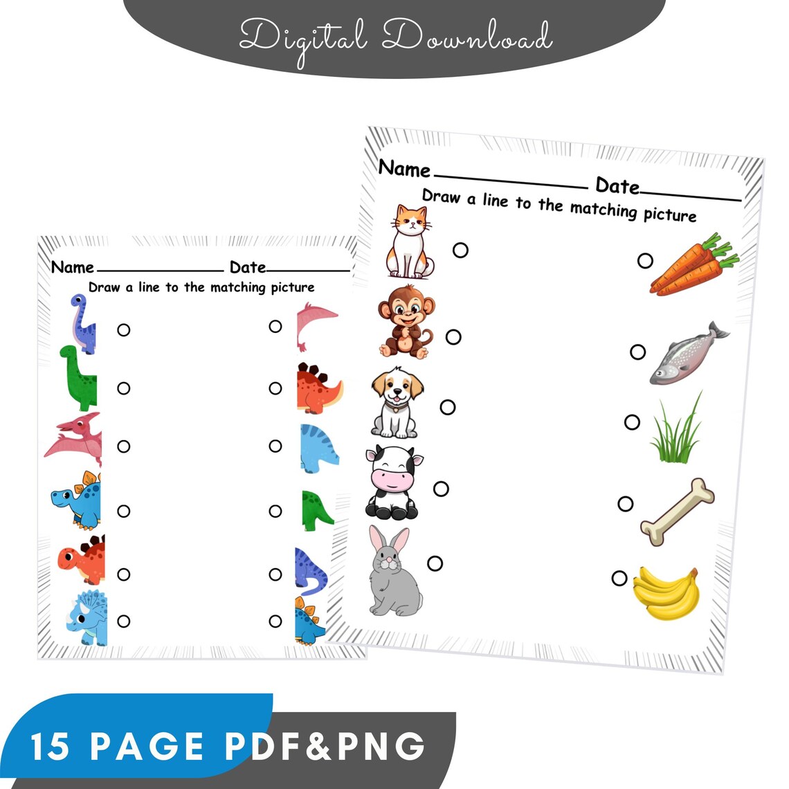 Printable Matching Worksheets, Match the Picture ,kindergarten ...