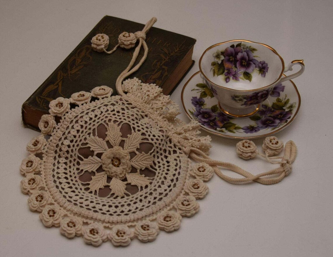 Rings and Roses Irish Crochet Purse Pattern PDF Download - Etsy