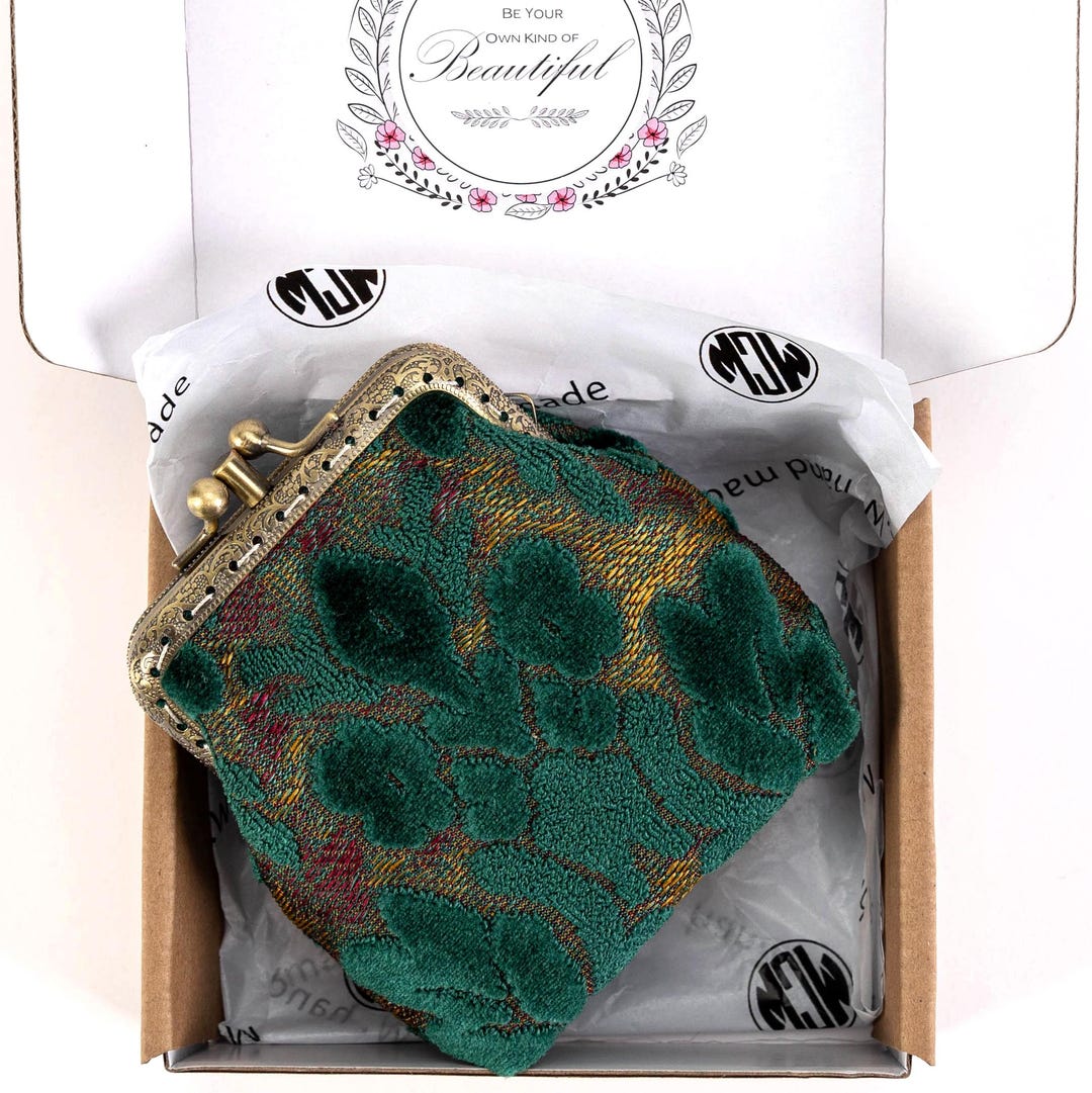 Handsewn Carpet Coin Purse-vintage Double Kiss Lock Wallet-ball Snap ...