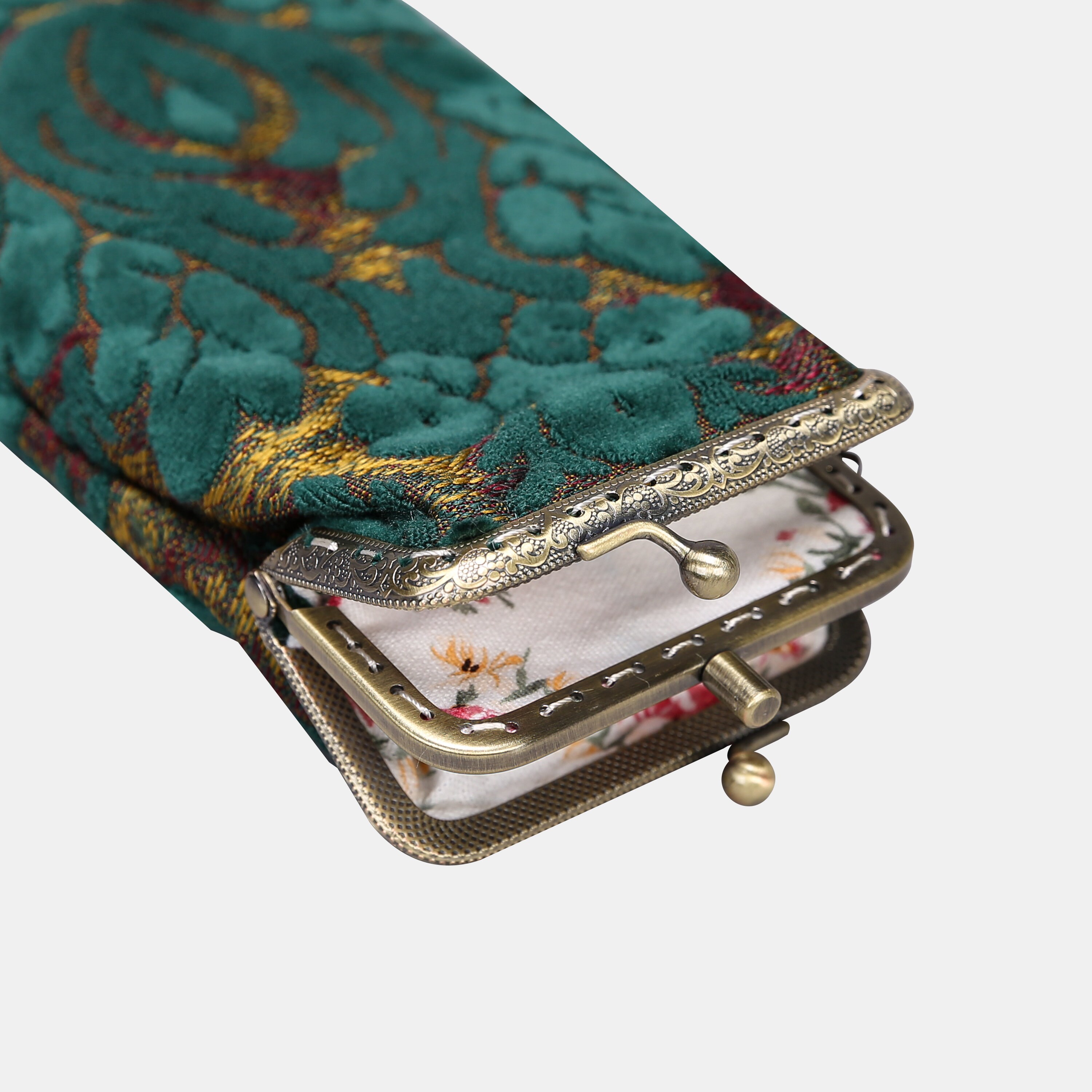 Handsewn Carpet Eyeglasses Case-vintage Double Kiss Lock Sunglasses Bag ...
