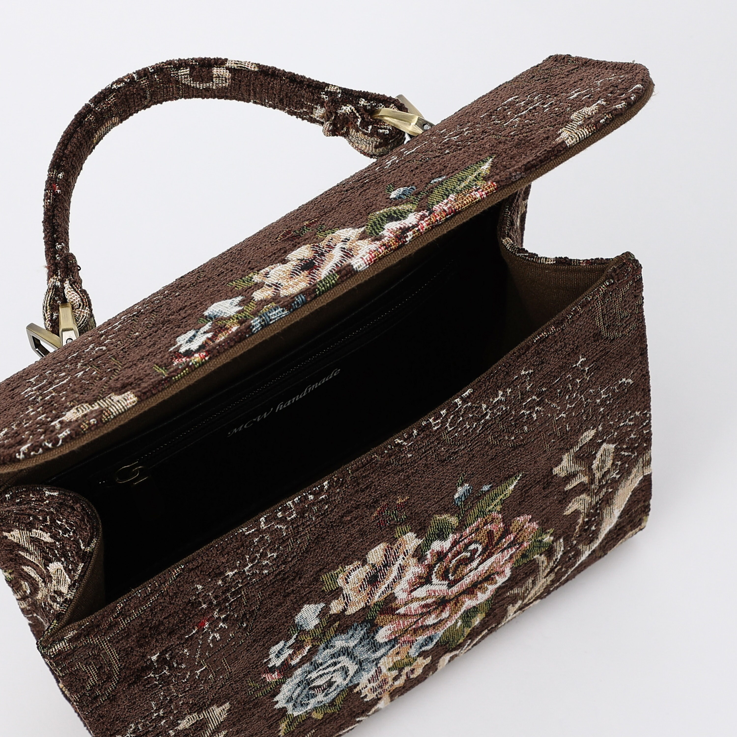 Handcrafted Carpetbag-top Handle Bag-satchel With Front Flap-shoulder ...