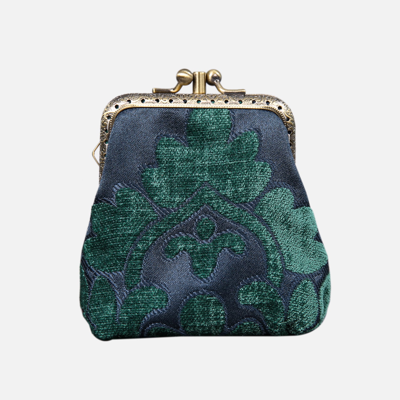 Handsewn Carpet Coin Purse-vintage Double Kiss Lock Wallet-ball Snap ...