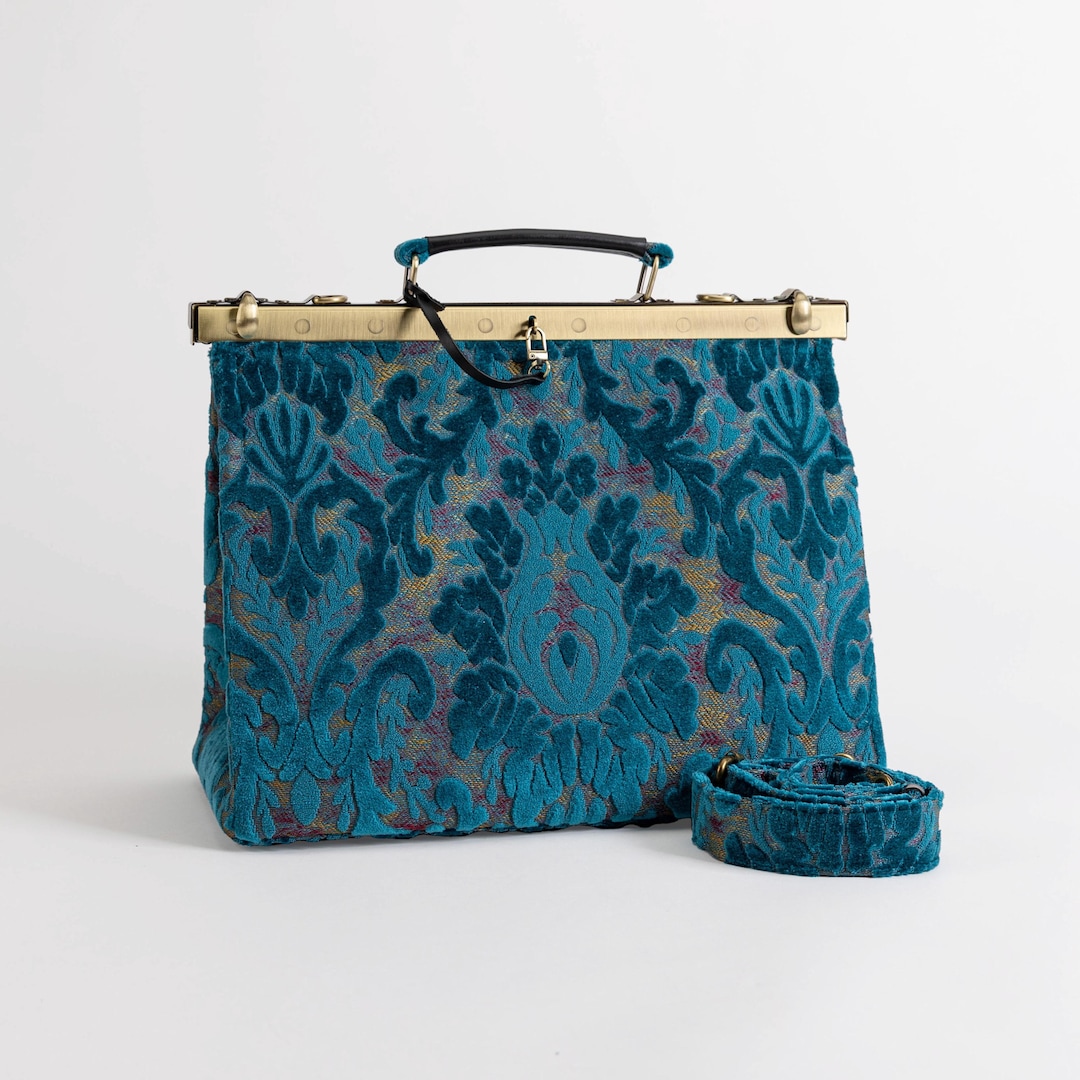 Gladstone Bag-carpet Doctor Bag-victorian Weekender Bag-shoulder Frame ...