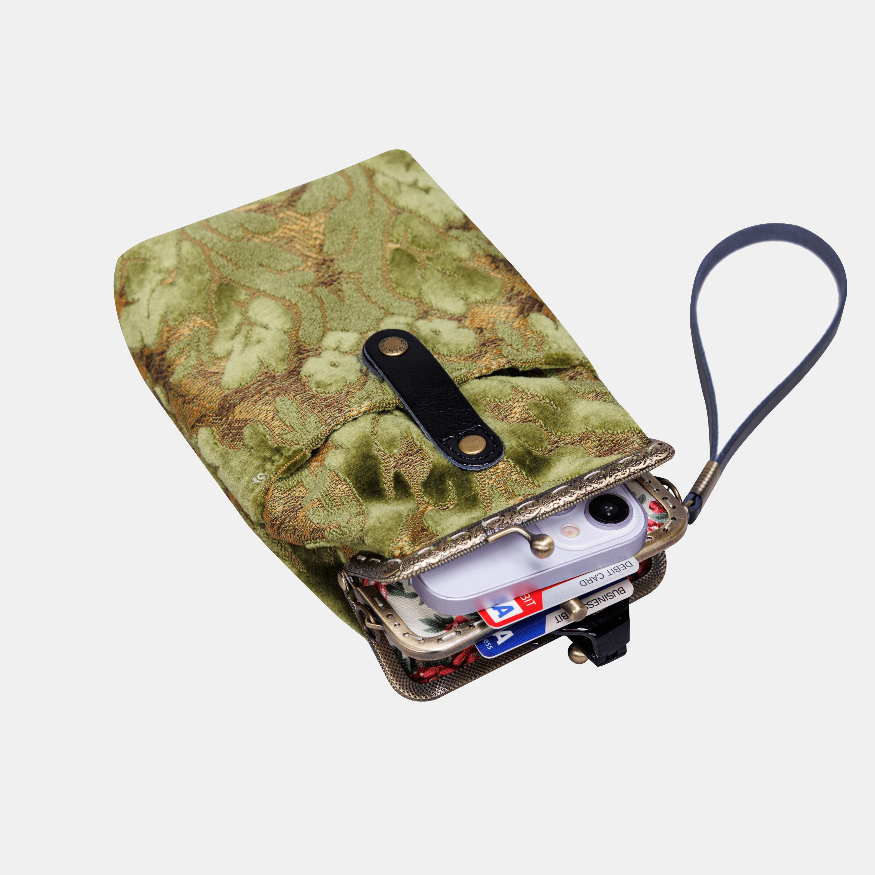 Handsewn Carpet Phone Case Passport Holder-vintage Double Kiss Lock ...