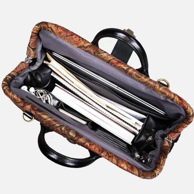 Handsewn Carpet Work Bag-laptop Brief Case-vintage Work Tote-travel ...