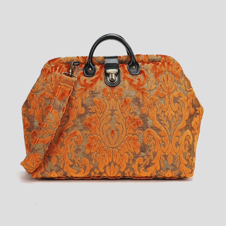 Handsewn Carpet Work Bag-laptop Brief Case-vintage Work Tote-travel ...