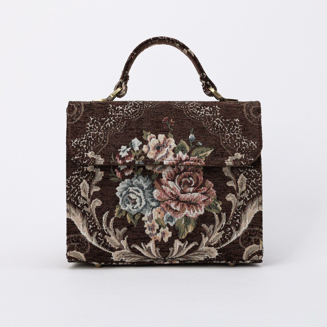Handcrafted Carpetbag-top Handle Bag-satchel With Front Flap-shoulder ...