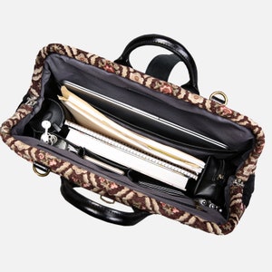 Handsewn Carpet Work Bag-laptop Brief Case-vintage Work Tote-travel ...