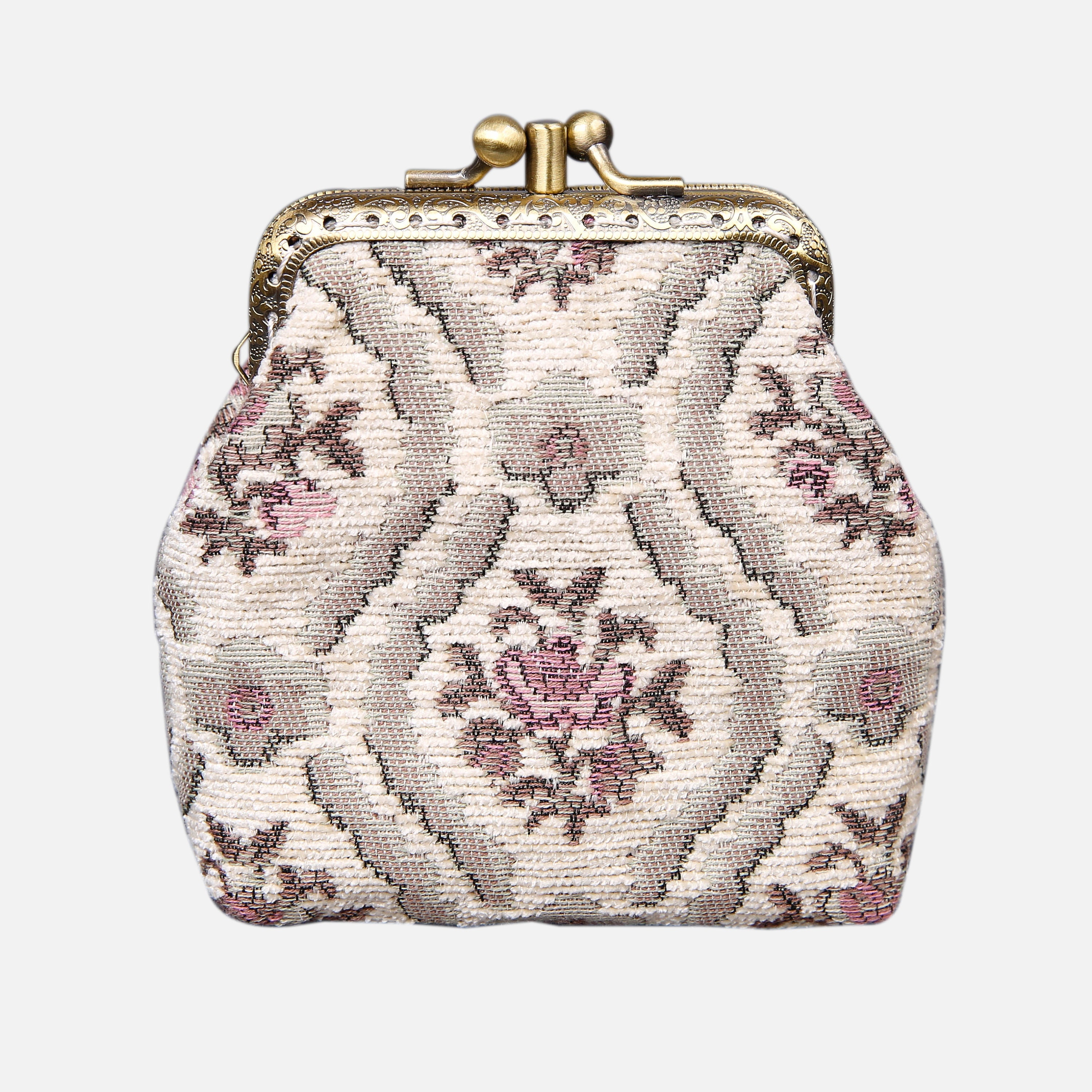 Handsewn Carpet Coin Purse-vintage Double Kiss Lock Wallet-ball Snap ...