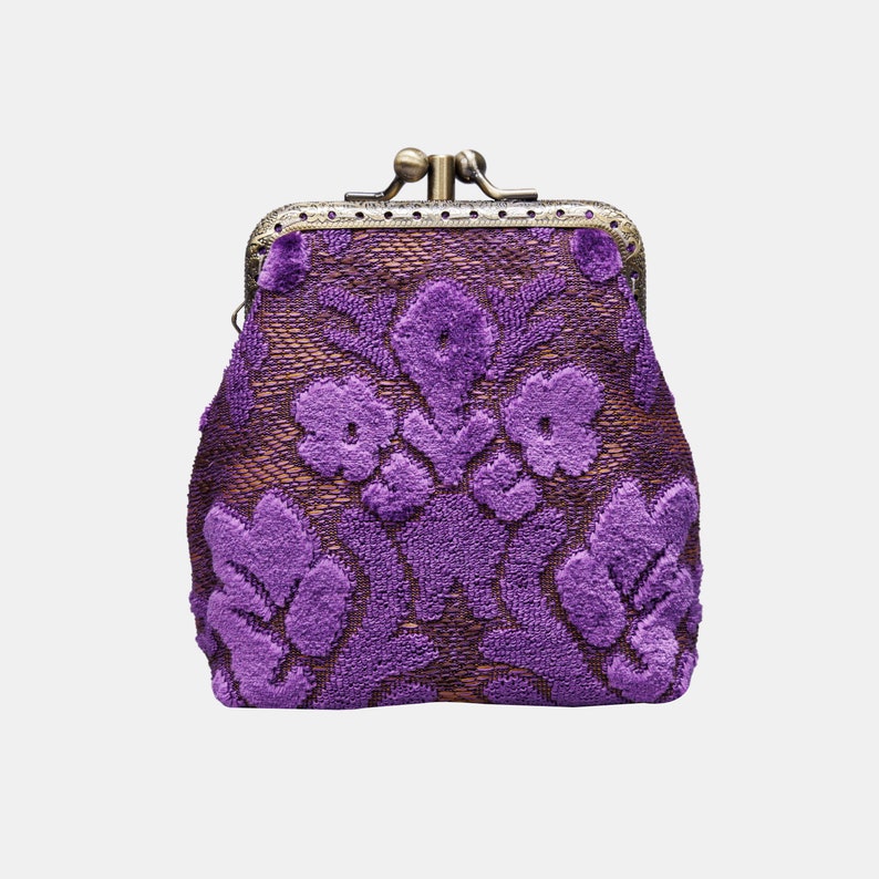 Handsewn Carpet Coin Purse-vintage Double Kiss Lock Wallet-ball Snap ...