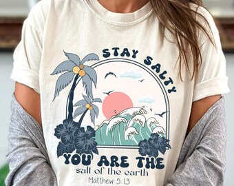 Retro Stay Salty Design Png, Retro Christian Sublimation, Bible ...