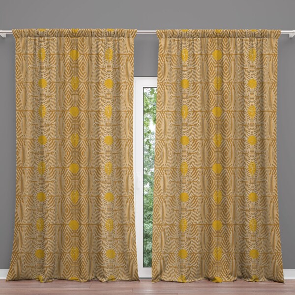 Yellow Curtains - Etsy