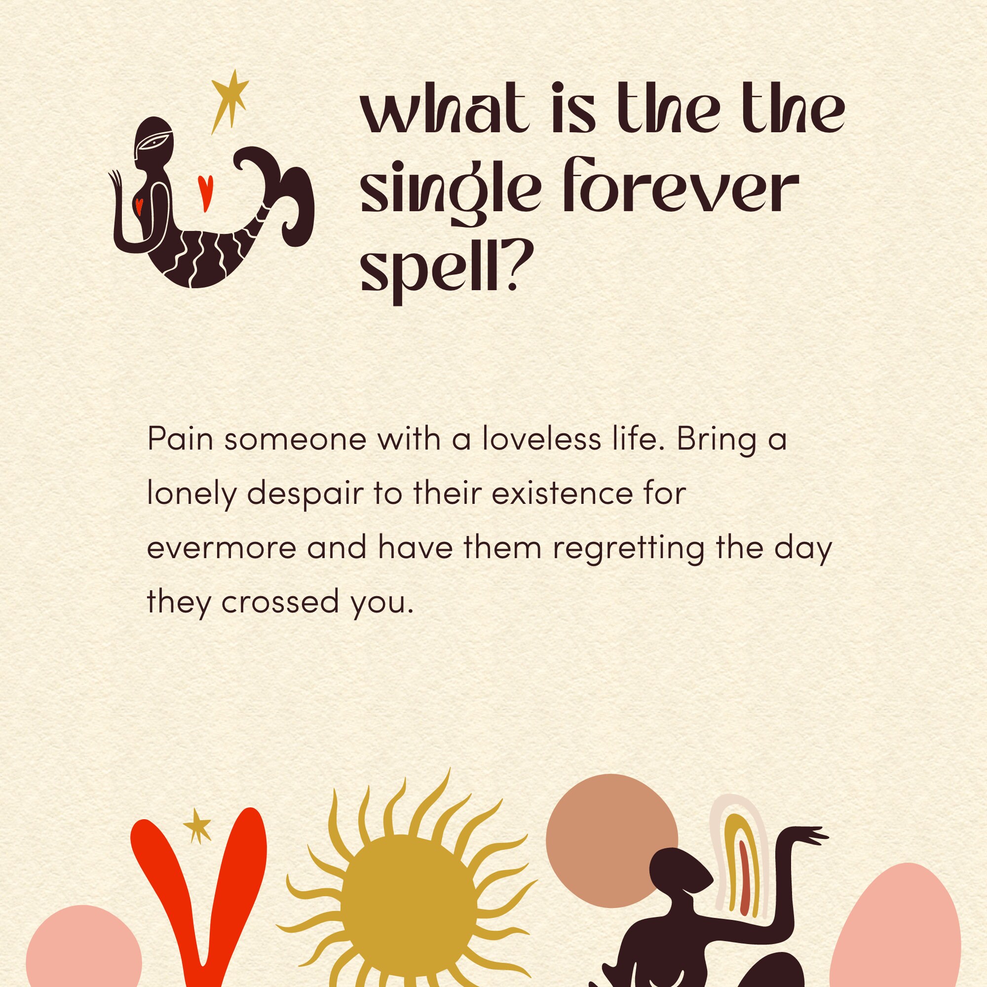 Single Forever Spell Forever Alone Spell, Isolation, Loneliness Spell ...