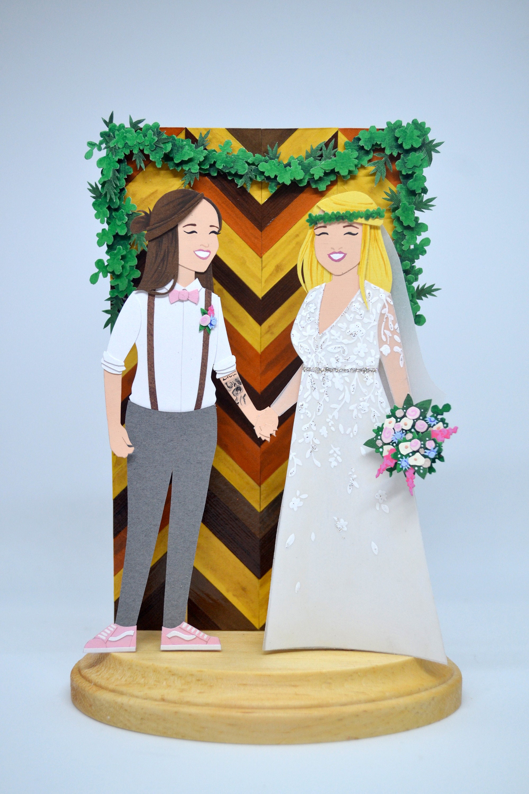 Wedding Couple Cake Topper With Traditional Arch, Wedding Cake Topper ...