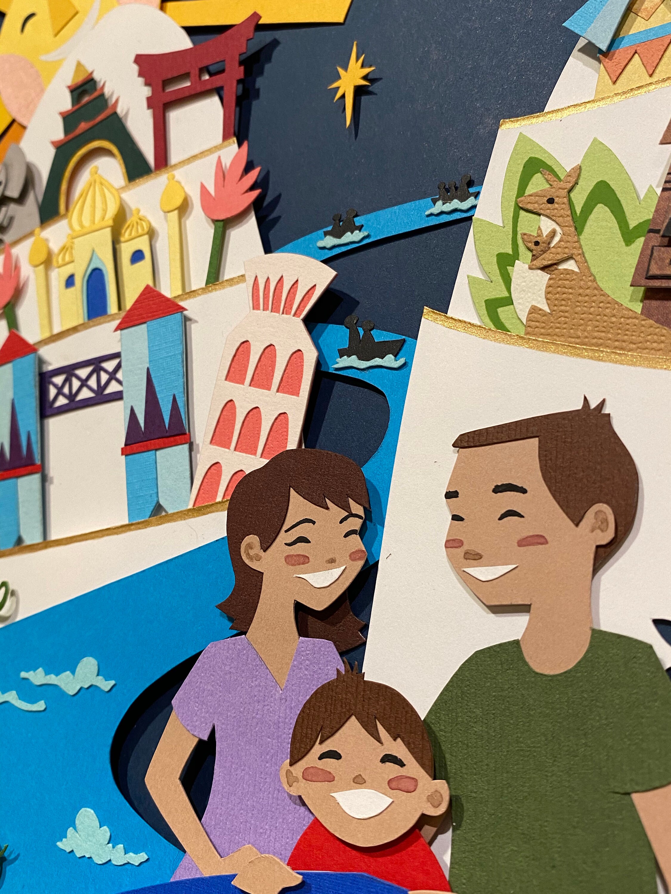 Small World Illustration Original Disney Ride Art Handmade - Etsy