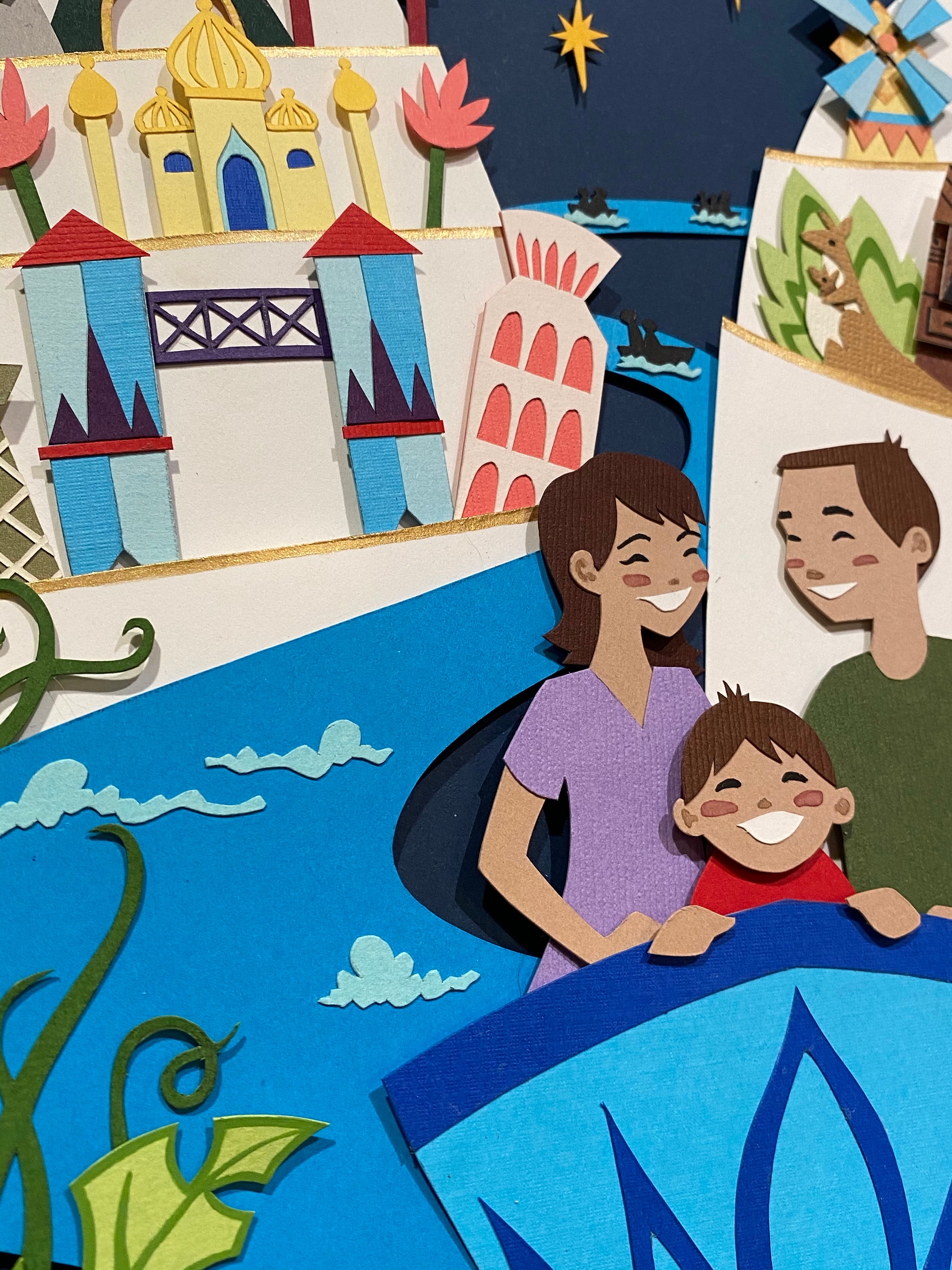 Small World Illustration Original Disney Ride Art Handmade - Etsy