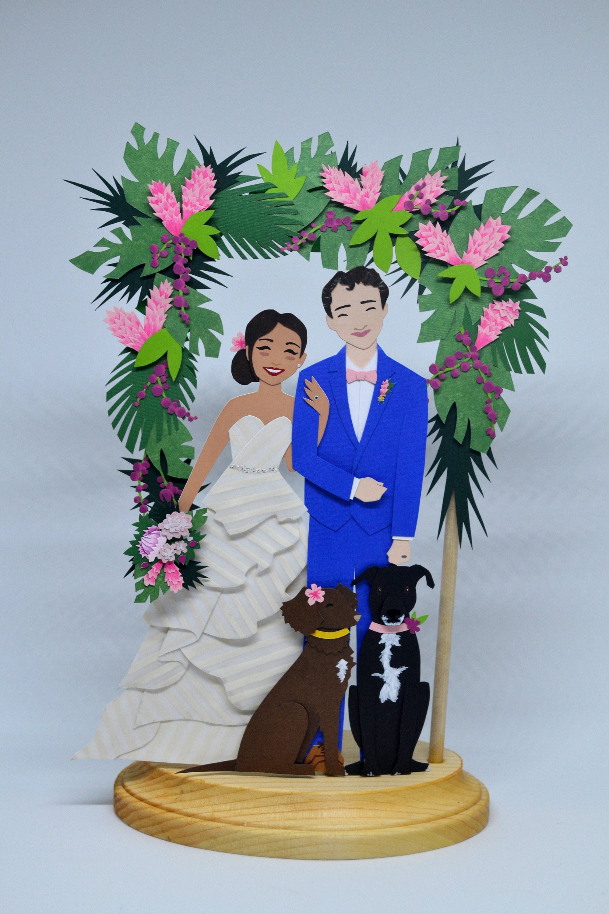 Wedding Couple Cake Topper With Traditional Arch, Wedding Cake Topper ...