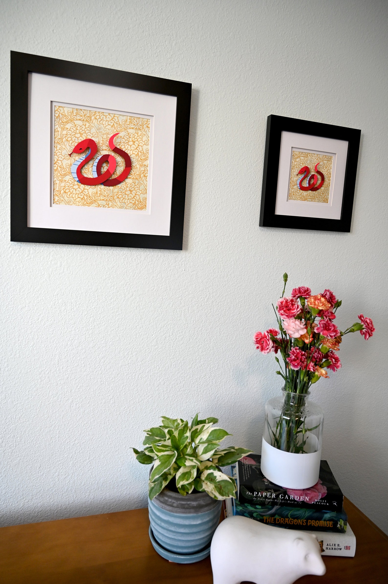 Snake Zodiac Animal Artwork, Lunar New Year Cutouts, Paper Art Print - Etsy